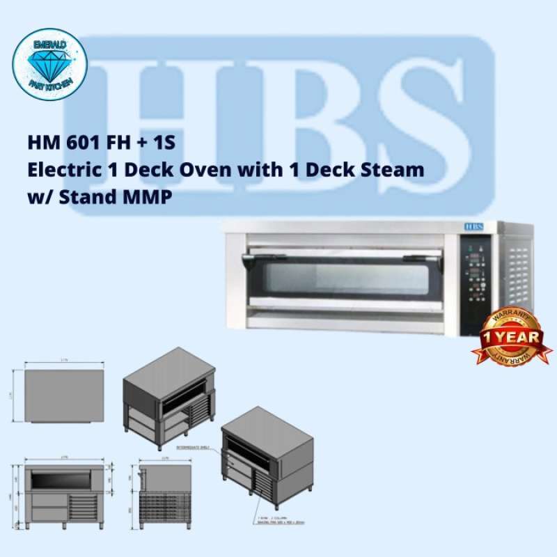 Promo Hbs Oven 1 Deck With Steam With Stand Mmp - Hm 601 Fh + 1s Diskon 23% Di Seller Miyakoshi ...