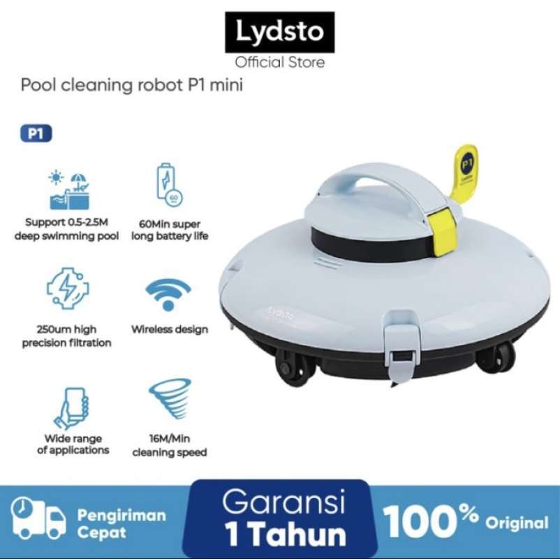 Promo Lydsto P1 Mini Robotic Pool Cleaner Robot Vacuum Swimming Kolam Renang Diskon 23% Di ...