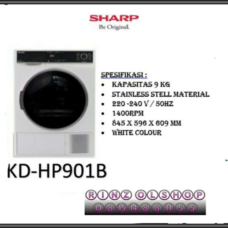 Promo Mesin Pengering Laundry Sharp Kd-hp901b Dryer 9 Kg Stenliss Diskon 23% Di Seller Yoshizaki ...