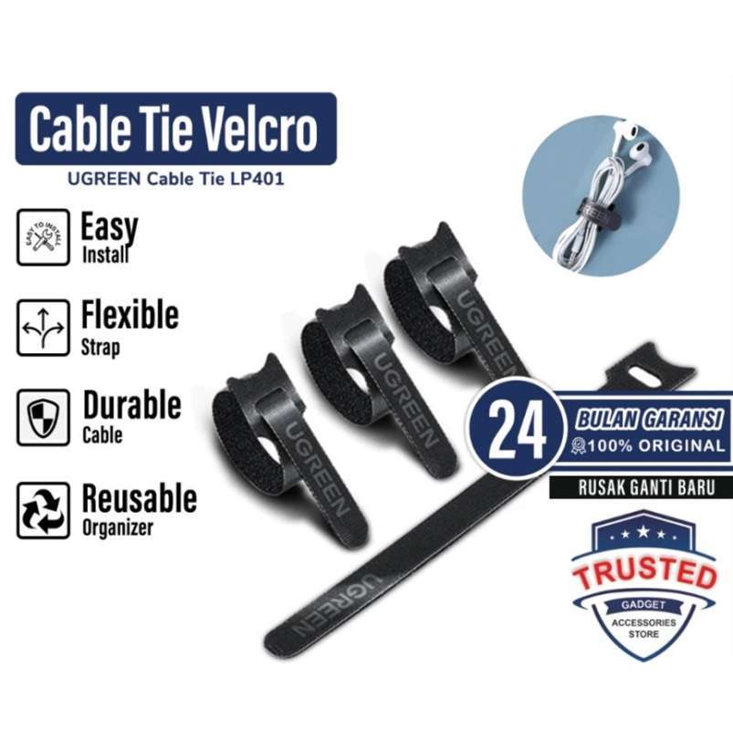 Promo Cable Tie Velcro Strap Ugreen Pengikat Perekat Tali Organizer ...