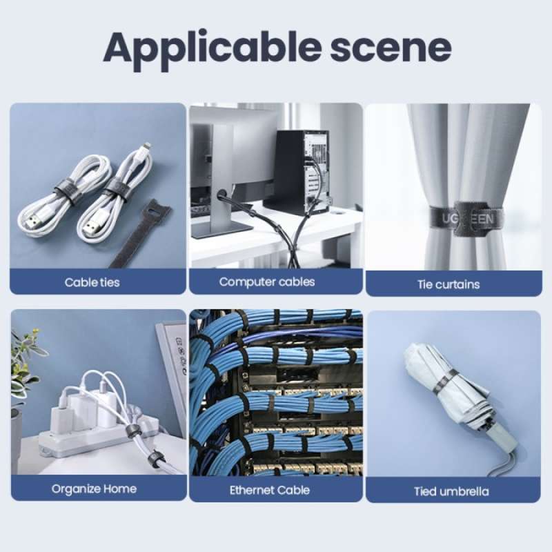 Promo Cable Tie Velcro Strap Ugreen Pengikat Perekat Tali Organizer ...