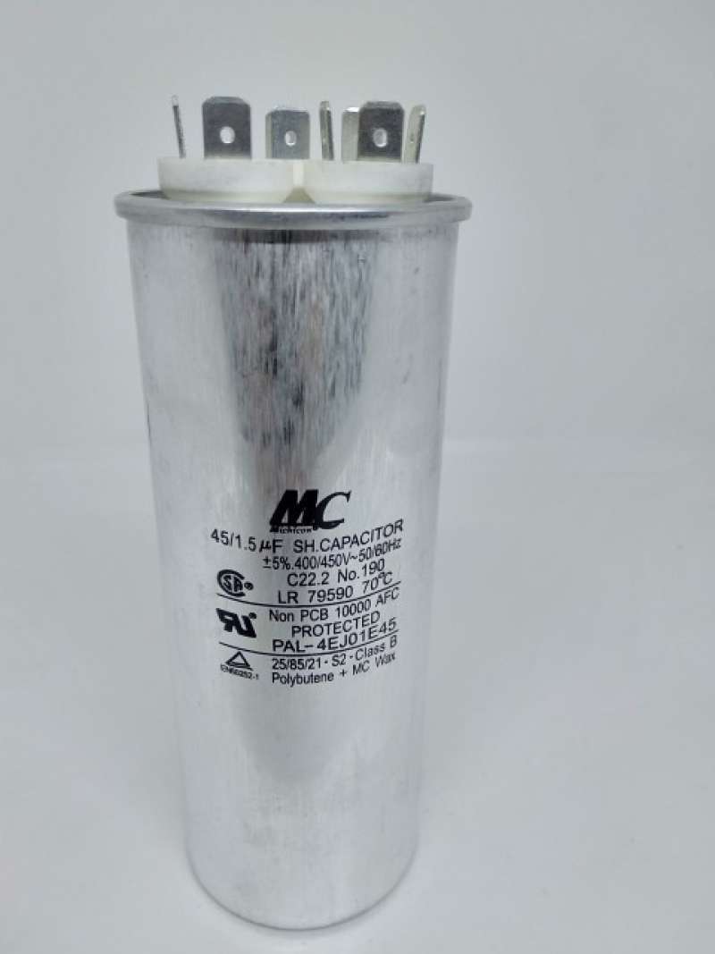 Promo Kapasitor / Capacitor Kompresor Ac Mc 45+1.5uf Kaki 3 Diskon 23% ...
