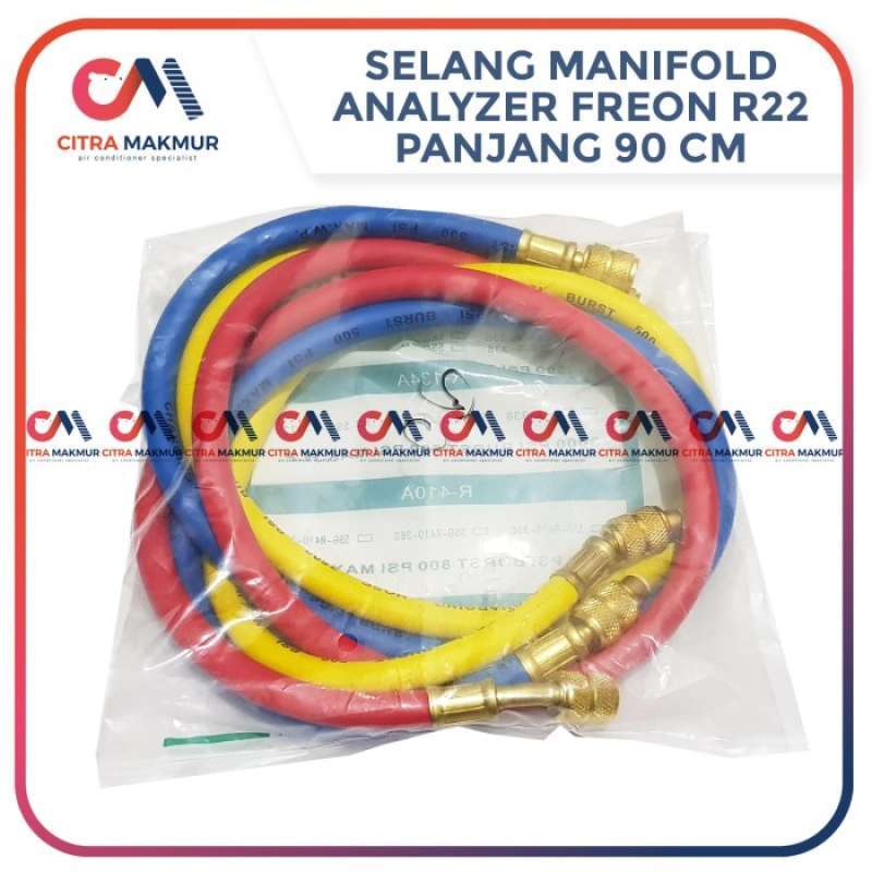 Promo Selang Manifold 90 Cm Set Pengisian Freon R22 Analyzer Manifol ...