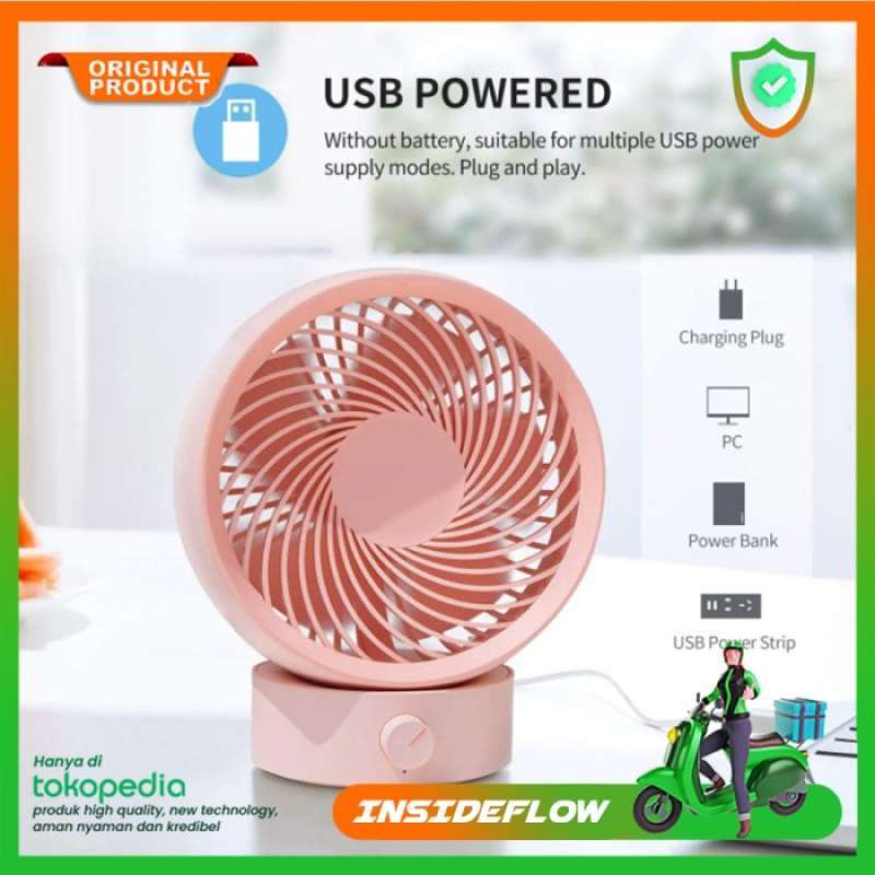 Promo Kipas Angin Meja Mini Portable Fleksibel Desk Fan Usb Speed ...