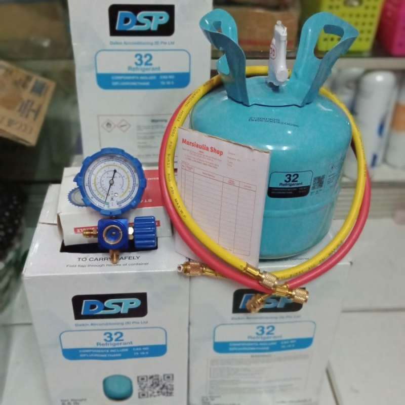 Promo Paket Freon Ac R32 Daikin Dsp 3 Kg Tabung Kecil Manifold Sightglass Diskon 23% Di Seller ...