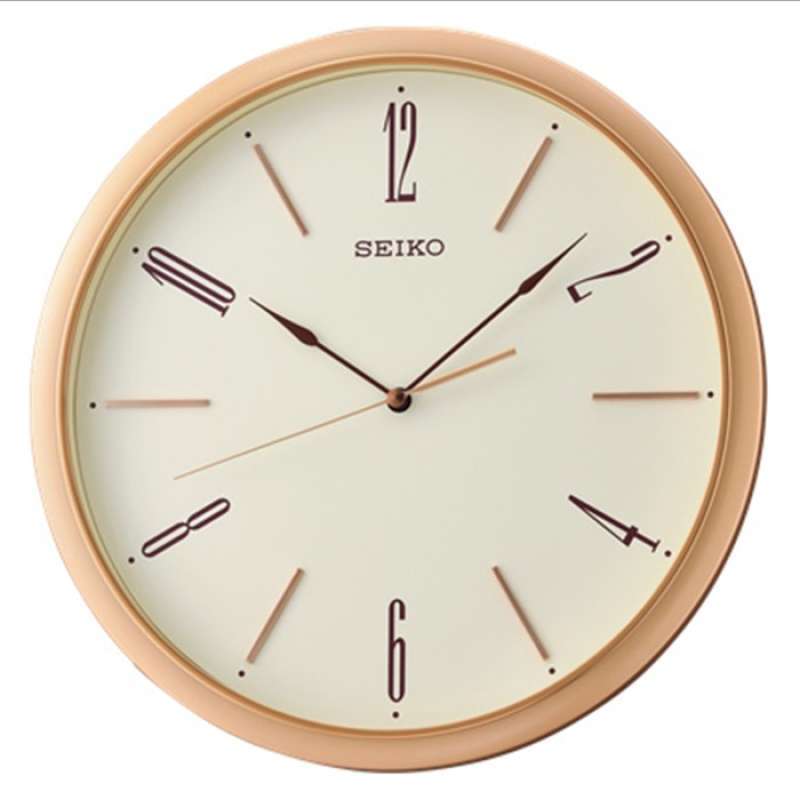 Promo Jam Dinding Seiko Japan Qxa725p Qxa725 Rose Gold Original Diskon ...