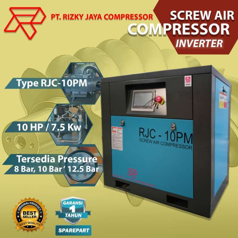 Jual Kompresor Angin 10 Hp Inverter Kompresor Udara Screw 7.5 Kw ...