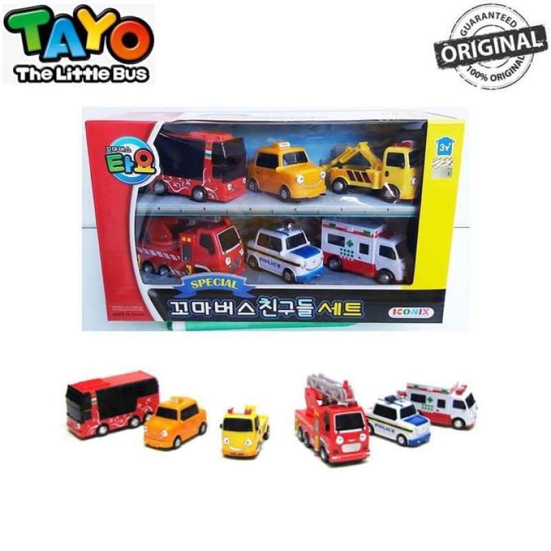 Jual Iconix Tayo The Little Bus Mini Cars Set 6 Styles Tyt-112010 Mainan Tayo Original Di Seller ...