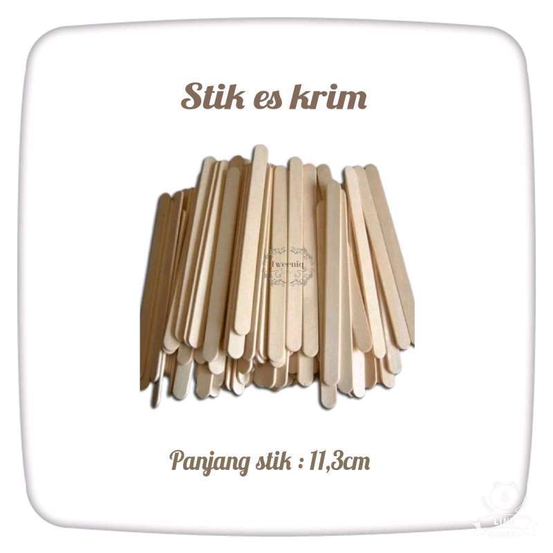 Jual Stik Es Krim Stick Ice Cream Kayu Panjang Di Seller Tweeniq ...