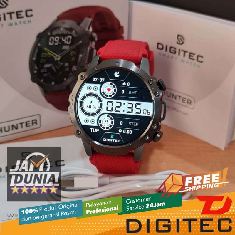 Promo Digitec Original Smartwatch Pria Hunter Merah Hunter Jam Tangan ...