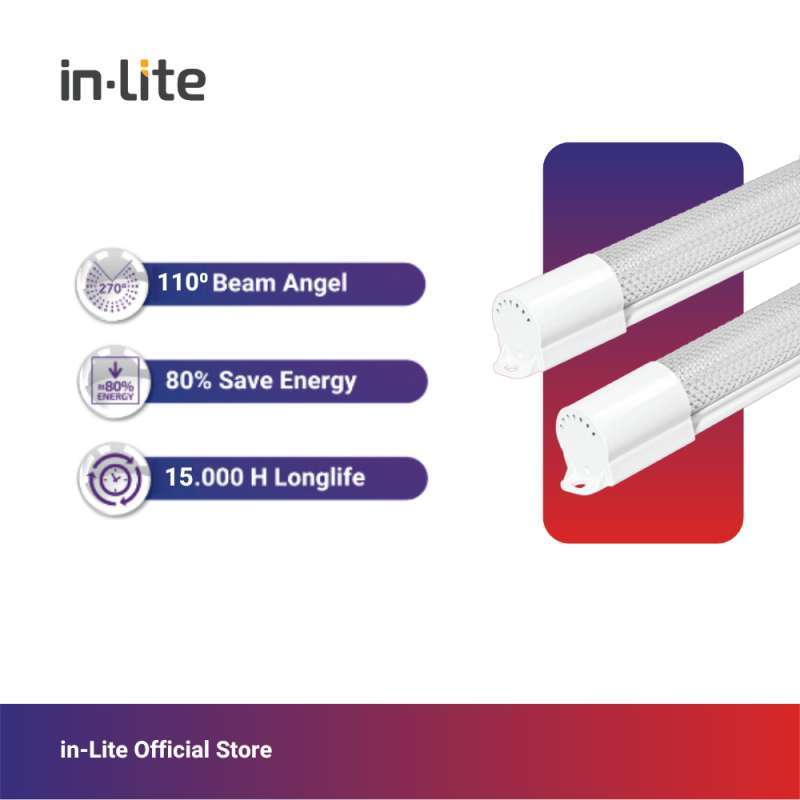 Jual In-lite Led Lampu Prismatic Tube Integrated Inte005 - 9 & 24 Watt ...