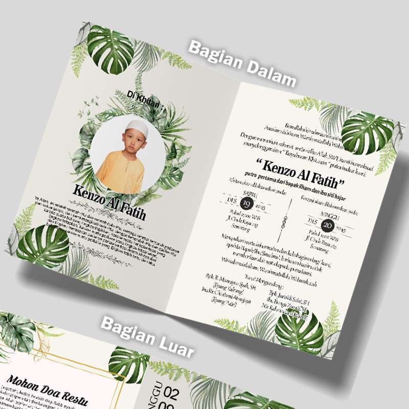 Jual Undangan Khitanan/sunatan Floral Green Di Seller One_vect.prints - Cibodas, Kota Tangerang ...
