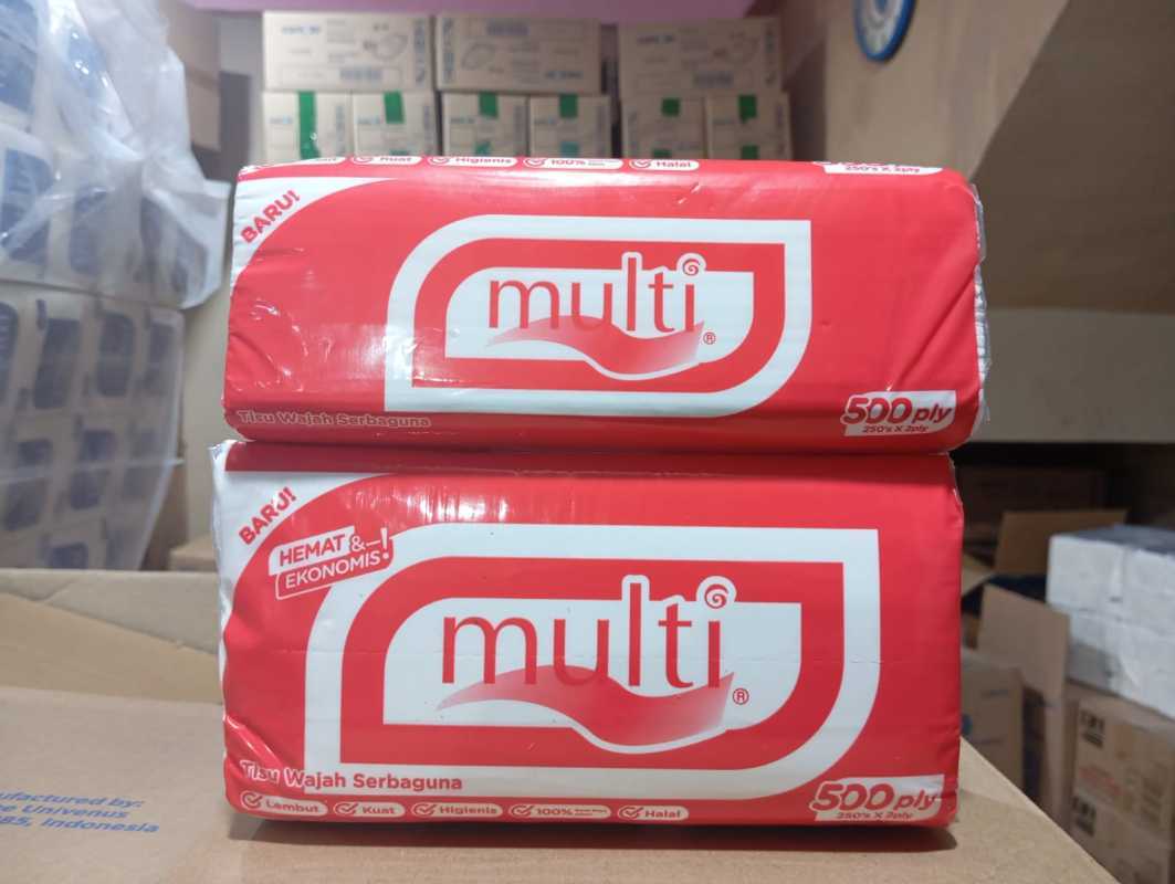 Promo Mp12- 10 Pcs Tisu Wajah Multi 500ply Merah 250s/facial Tissue ...