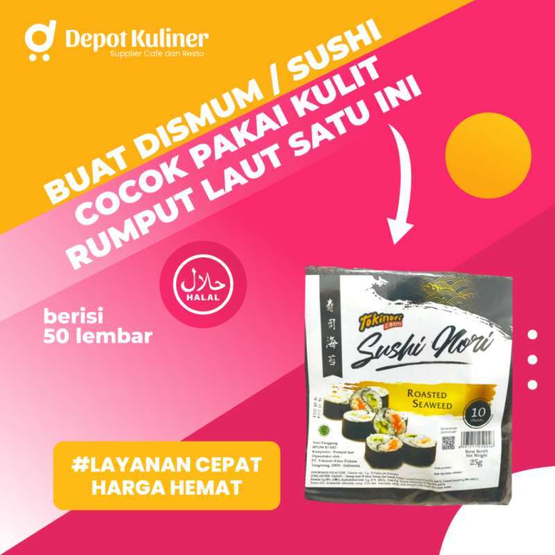 Kulit Nori Sushi Isi 50 Gratis Ongkir 🔥 Harga Murah November 2025