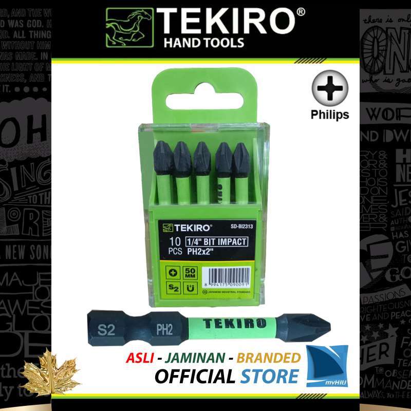 Jual Set Mata Obeng (+)/(-) Pukul Ph2 / Sl6 X 1~2,5 Inch Impact Driver ...