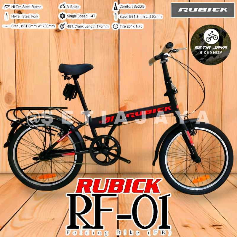 Jual Sepeda Lipat 20 Inch Rubick Rf-01 Steel Rem V-brake Folding Bike ...
