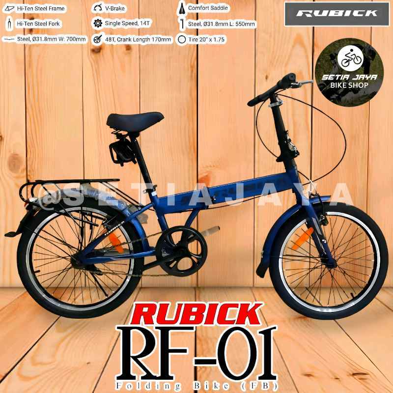 Jual Sepeda Lipat 20 Inch Rubick Rf-01 Steel Rem V-brake Folding Bike ...