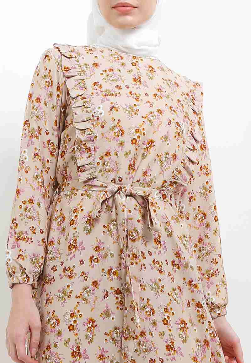 Model Gamis Motif Bunga Kekinian🔥 Harga Terbaik 2026