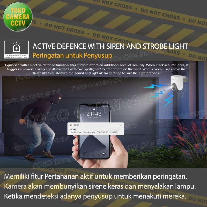 Jual Ezviz H8c Pro 8mp 4k Kamera Cctv Wifi Camera Ptz Audio Sirene ...