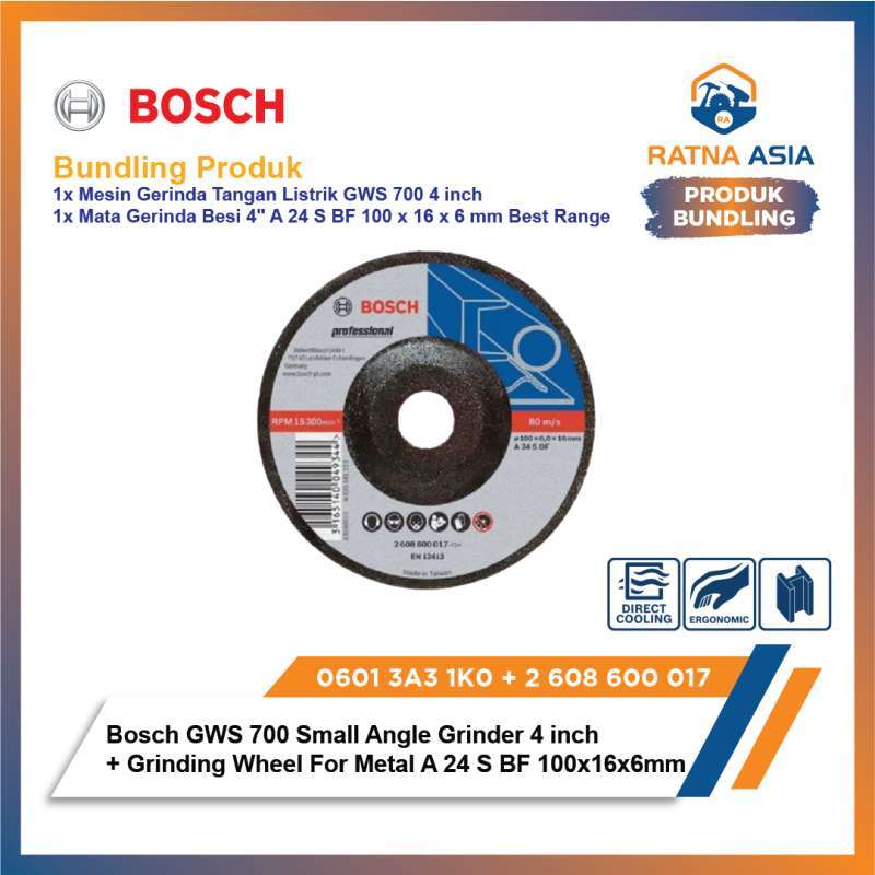 Jual Bosch Gws 700 Mesin Gerinda 4 Inch + Metal Grinding Disc A 24 S Bf ...