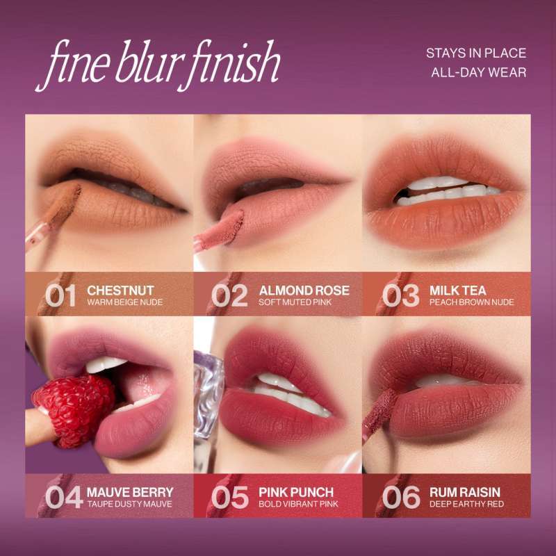 Promo Soulyu Fluffy Haze Lip Velvet 3 Ml - Fine Blur Finish - 02 Almond ...