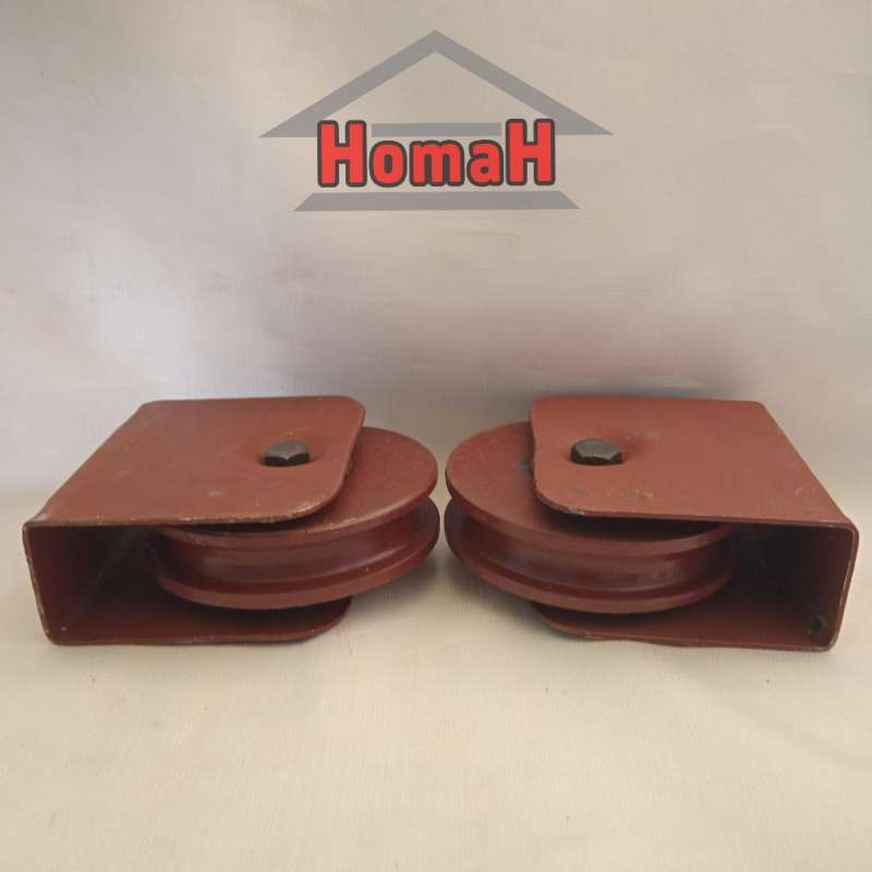 Jual Roda Pagar Besi Pintu Gerbang Rel Siku Dan Bulat Ukuran 8 Cm Di ...