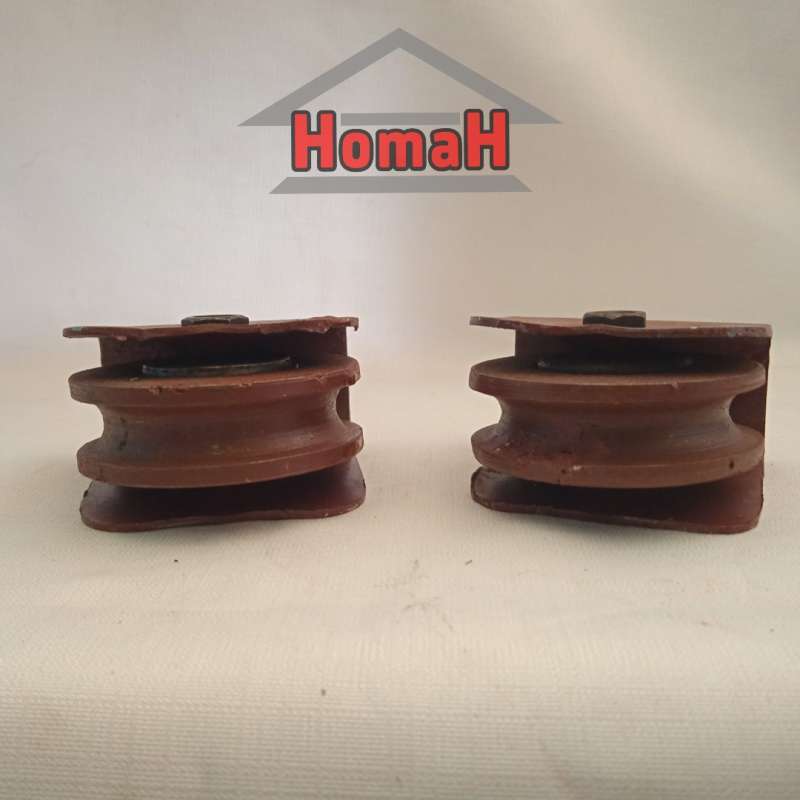 Jual Roda Pagar Besi Pintu Gerbang Rel Siku Dan Bulat Ukuran 8 Cm Di ...