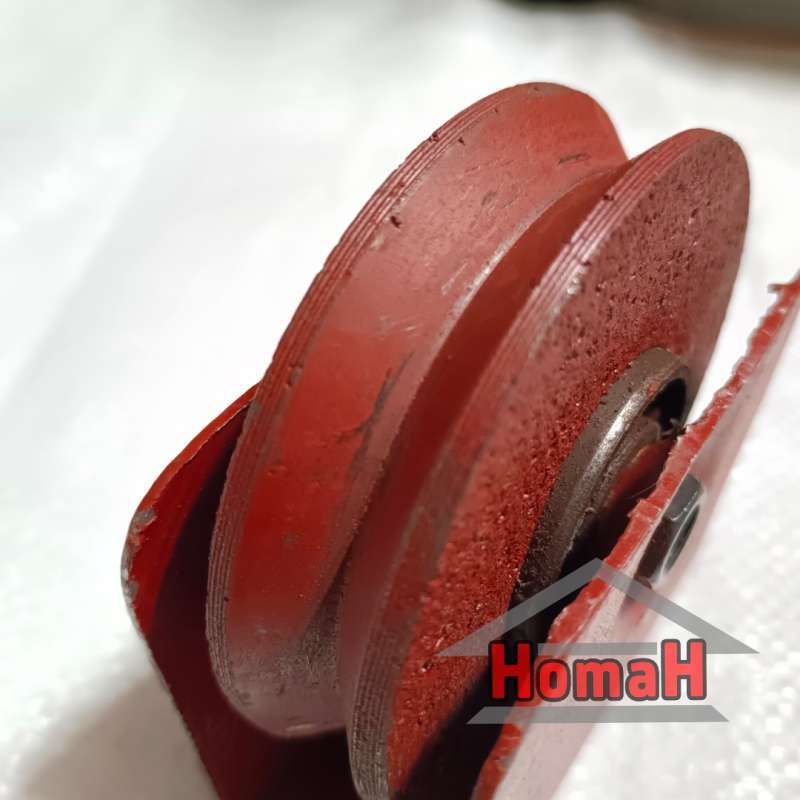 Jual Roda Pagar Besi Pintu Gerbang Rel Siku Dan Bulat Ukuran 8 Cm Di ...