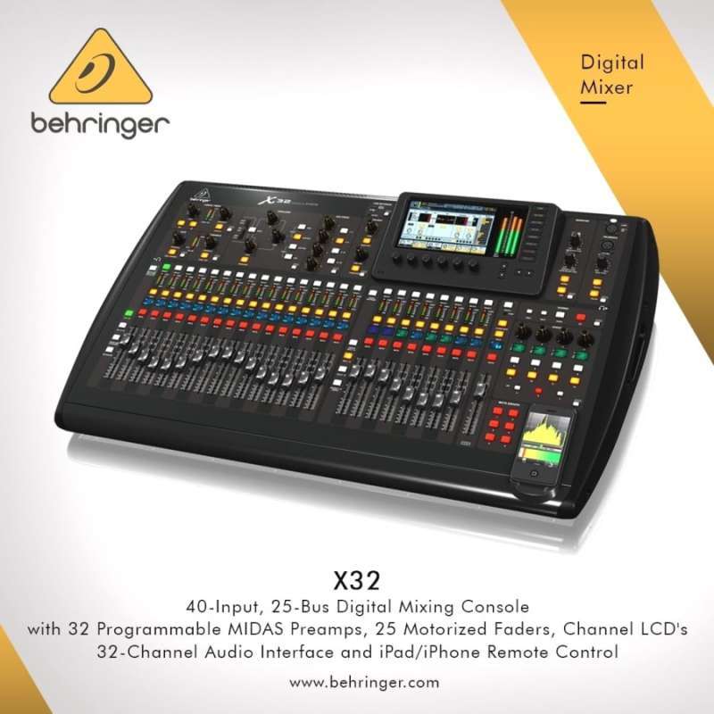 Jual Behringer X32 / X 32 / X-32 Digital Mixer With Midas Preamp Di ...
