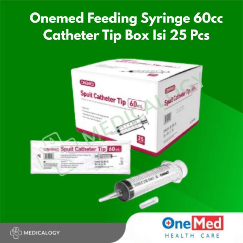 Jual Onemed Feeding Syringe 60cc Catheter Tip Box Isi 25 Pcs Di Seller ...