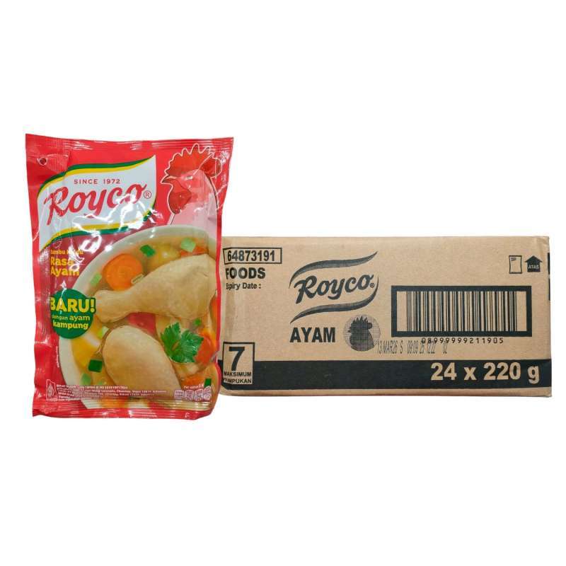 Jual Baru! Royco Ayam Bumbu Kaldu Pelezat Dengan Ayam Kampung 1 Karton ...