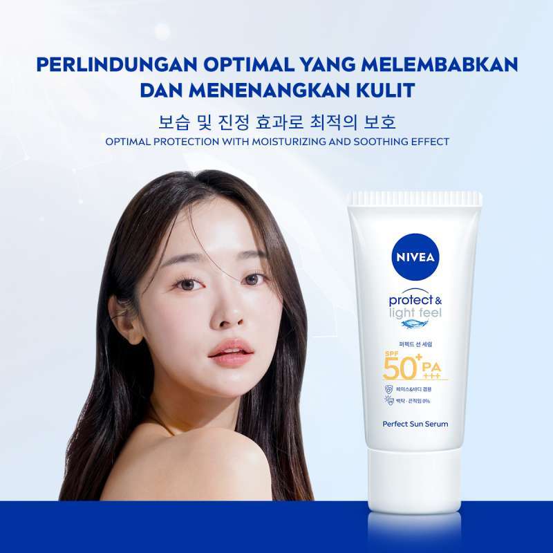 Promo NIVEA Sun Face Serum Protect & Light Feel Spf 50+ Pa+++ 90ml - Sunscreen Korea Gak Lengket ...