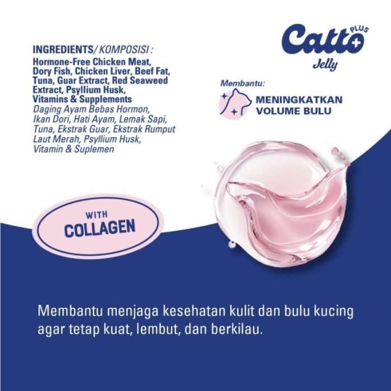Promo Catto Plus Jelly - Hair & Skin+ Adult 70gr | Natural Jelly Wet ...