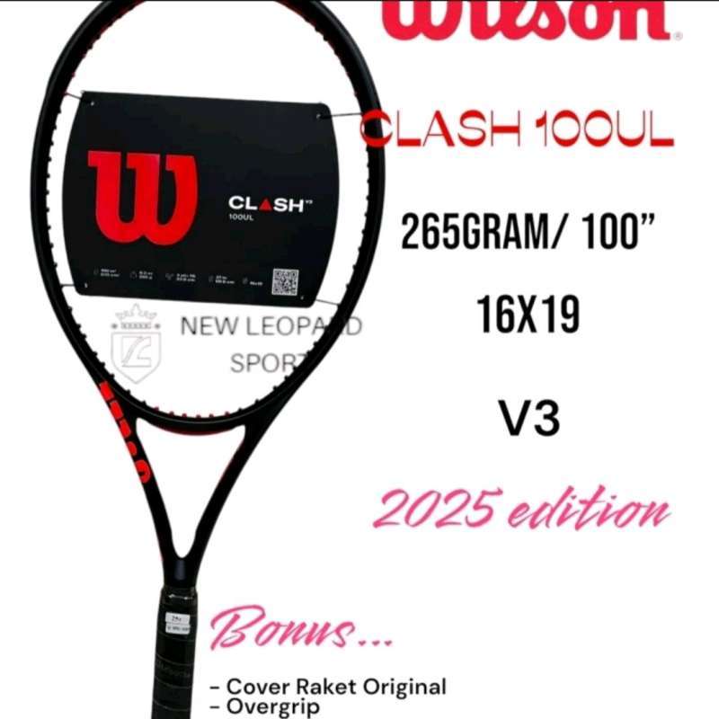 Jual Raket Tenis Wilson Clash 100ul 265gram 100 V3 2025 Edition Di ...