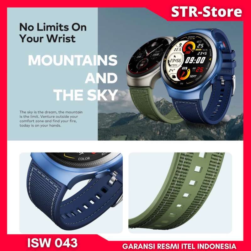 Promo Itel Smartwatch O43 Smart Watch 1.43 Amoled Touch Screen Ip68 Jam ...