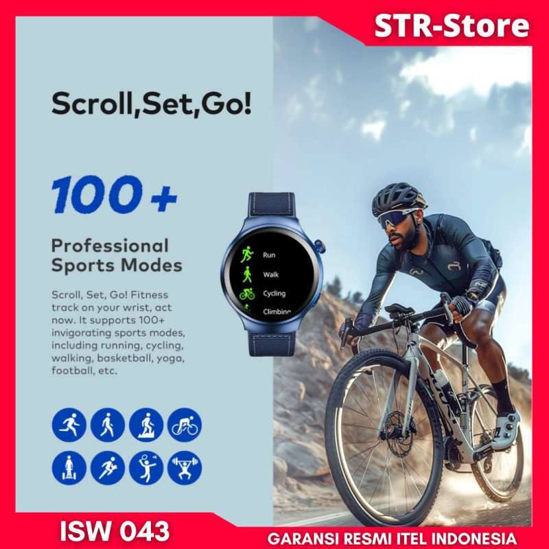 Promo Itel Smartwatch O43 Smart Watch 1.43 Amoled Touch Screen Ip68 Jam ...