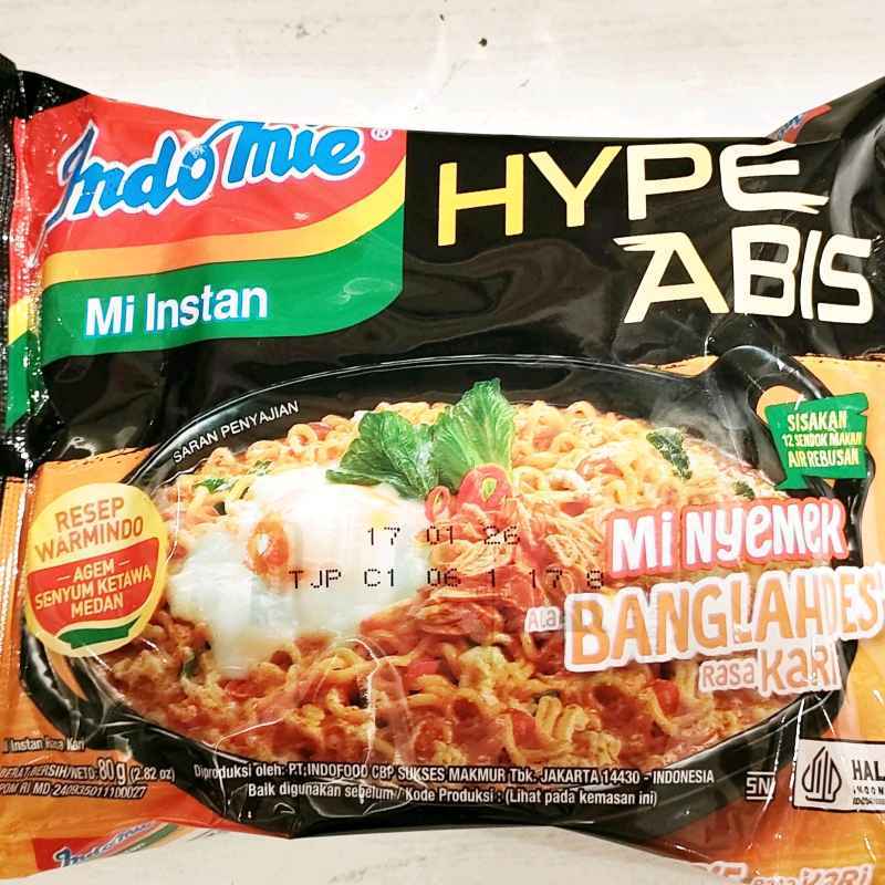 Jual Indomie Hype Abis Mie Nyemek Bangladesh Rasa Kari 80gr Di Seller ...