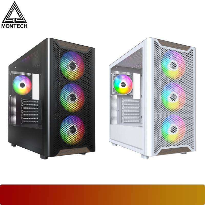 Jual Montech Xr Wood | Nature Meets High Airflow Power Pc Case - White ...