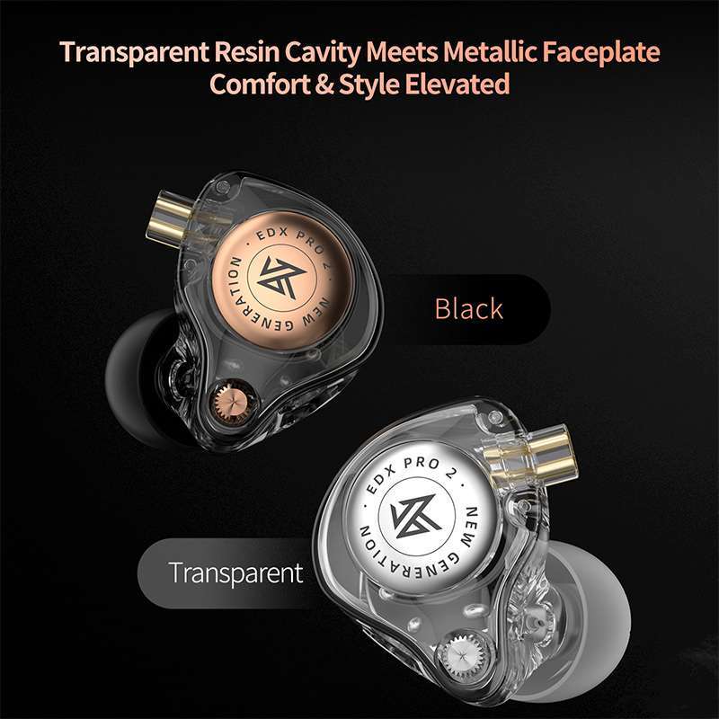 Promo Kz Edx Pro 2 Single Dd In Ear Earphone With Mic - Transparant USB ...