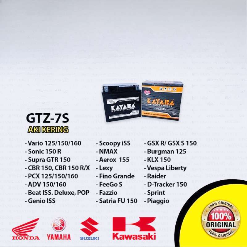 Promo Kayaba Gtz7s Accu Kering Honda Vario 150 Vario 125 Pcx Adv Scoopy ...