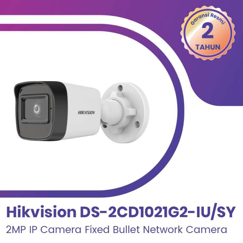 Promo Hikvision Ds-2cd1021g2-iu/sy 2mp Ip Camera Fixed Bullet Network ...
