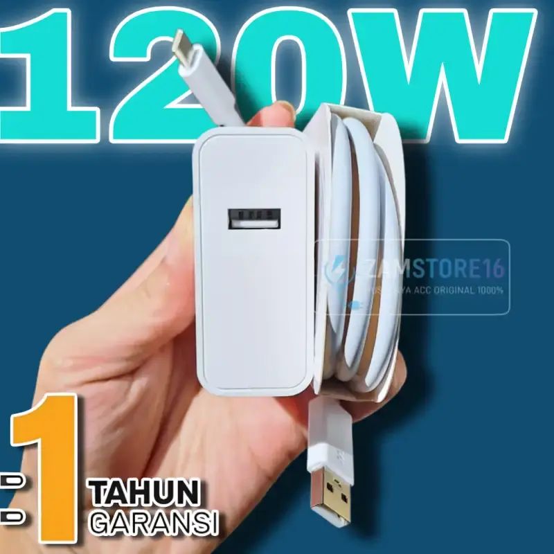 Promo [ Asli ] Charger + Kabel Data vivo 120w / 120watt Port USB Type C ...