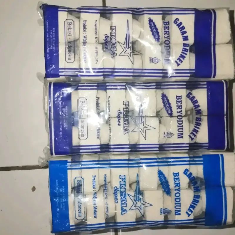 Promo Prima Garam Briket Beryodium Premium 500 Gram 100 Pack Halal Dari ...