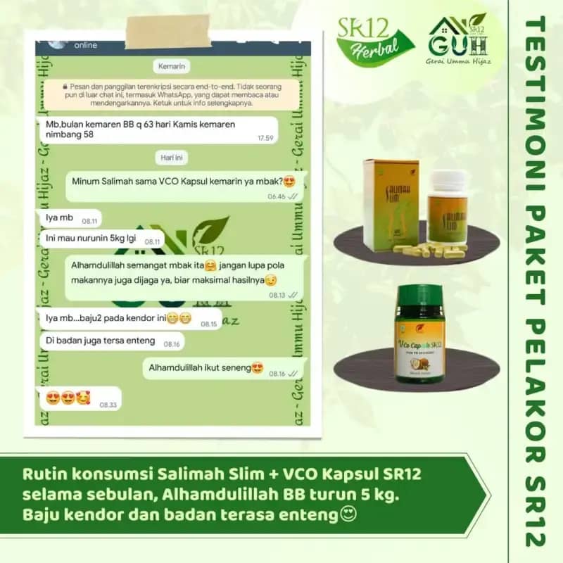 Promo Obat Pelangsing Diet Ampuh Salimah Slim Sr12 Obat Penurun Berat ...