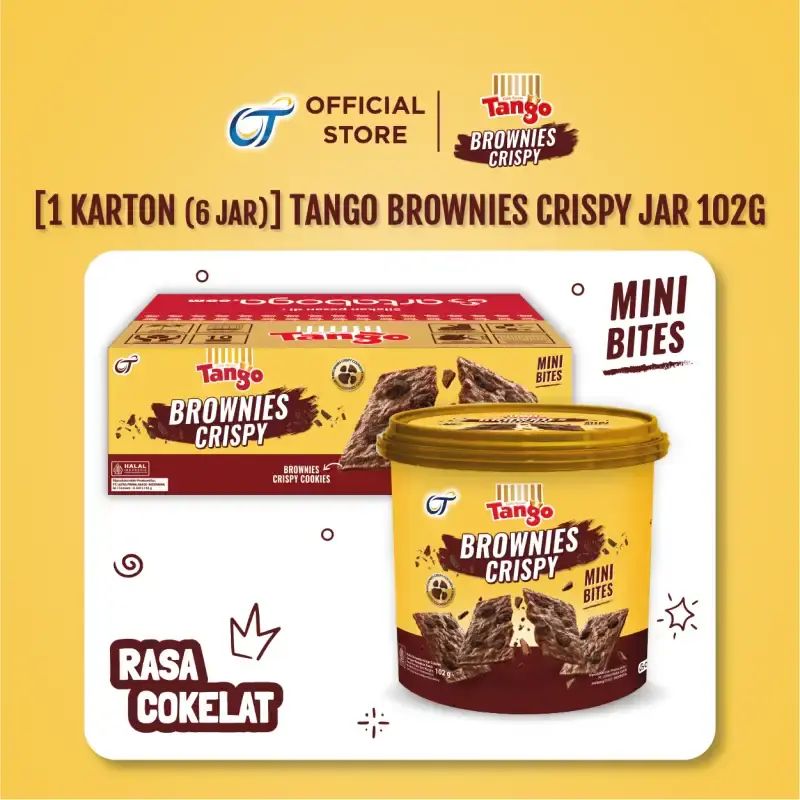 Promo Tango Brownies Crispy Jar 102 Gram Chocolate - Snack Brownies ...
