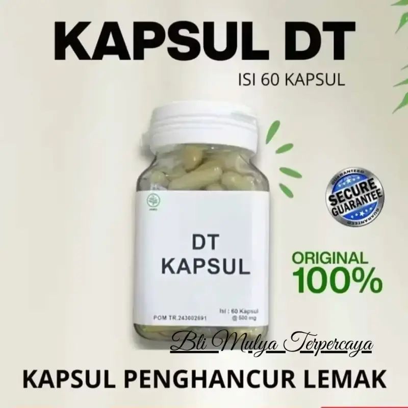 Promo Dt Kapsul Obat Pelangsing Bpom Isi 60 Capsule Pembakar Lemak ...