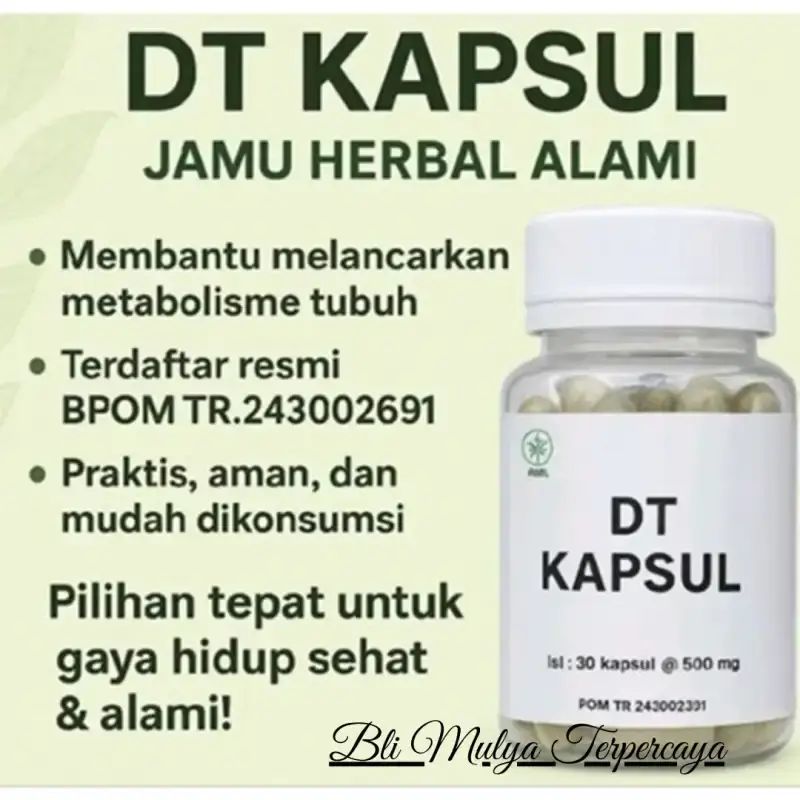 Promo Dt Kapsul Obat Pelangsing Bpom Isi 60 Capsule Pembakar Lemak ...
