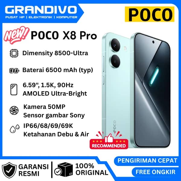 Jual New!! Xiaomi Poco X8 Pro 12gb/512gb | Dimensity 8500-ultra, Layar ...