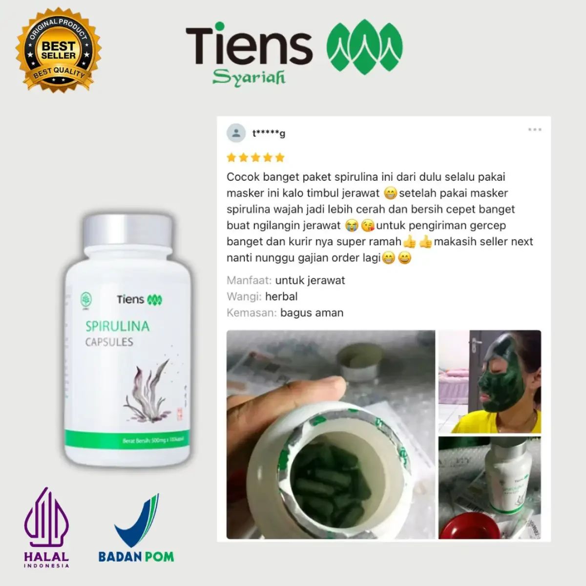 Promo Tiens Spirulina Capsules 100 Capsules – Suplemen Nutrisi Alami ...
