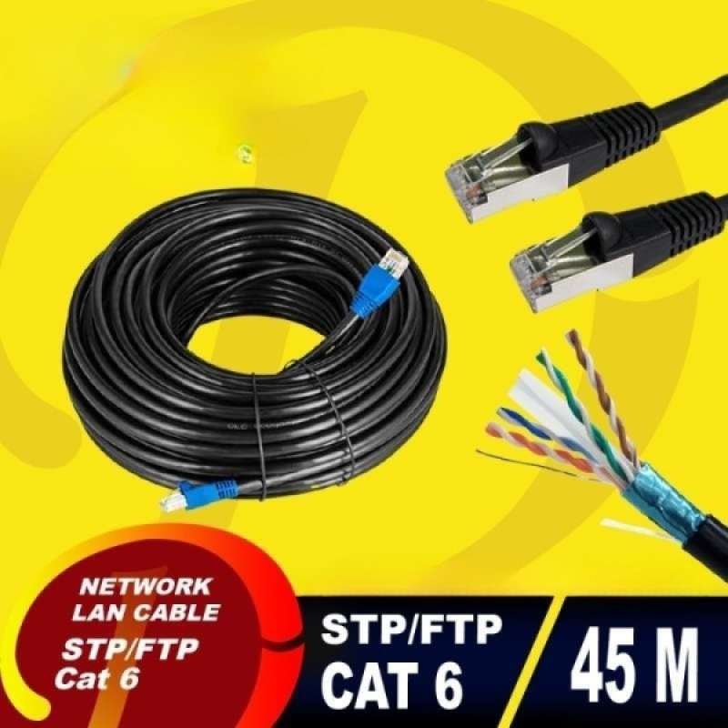Promo 45 M Kabel Lan Stp/ftp Outdoor Cat 6 - 45m Siap Pakai 45 Meter ...